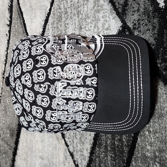 Hot Racks | Accessories | Historic Route 66 Logo Rhinestones ...